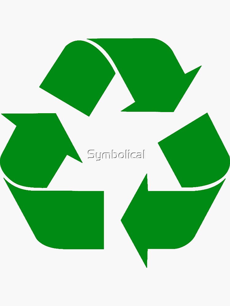 "Recycling Symbol" Sticker for Sale by Symbolical | Redbubble