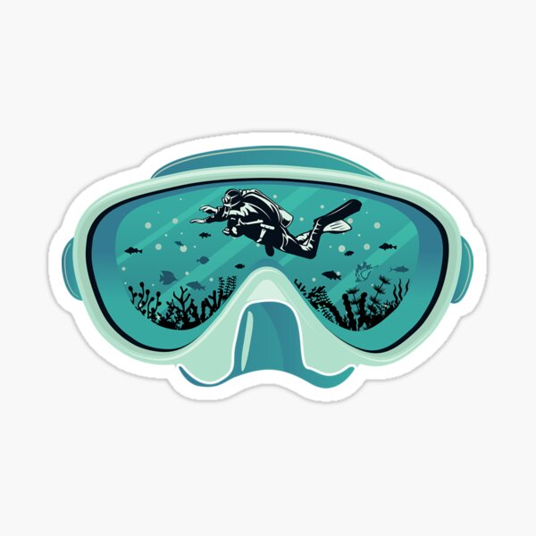 "Scuba Dive Diving Under Water Scuba Diver Funny Scuba Diving" Sticker ...