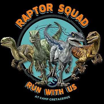 "Camp Cretaceous Raptor Squad Run With Us" Sticker for Sale by ...
