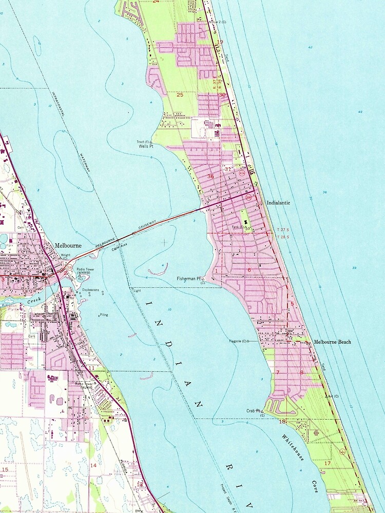 Historic Melbourne Florida Map