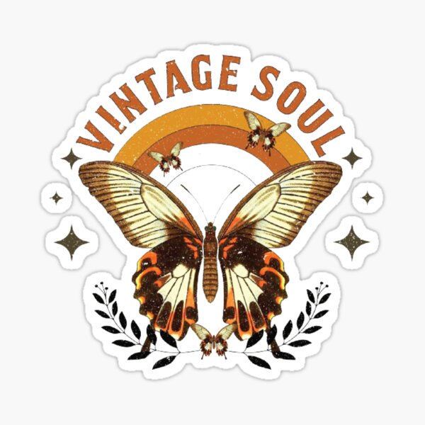 "Vintage Soul Butterfly Rainbow" Sticker for Sale by Ash-Ley- | Redbubble