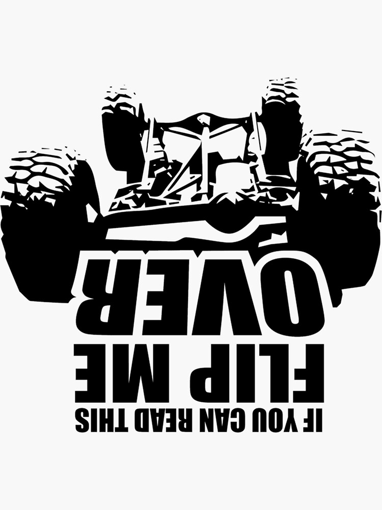 "If you can read this flip me over " Sticker for Sale by ...