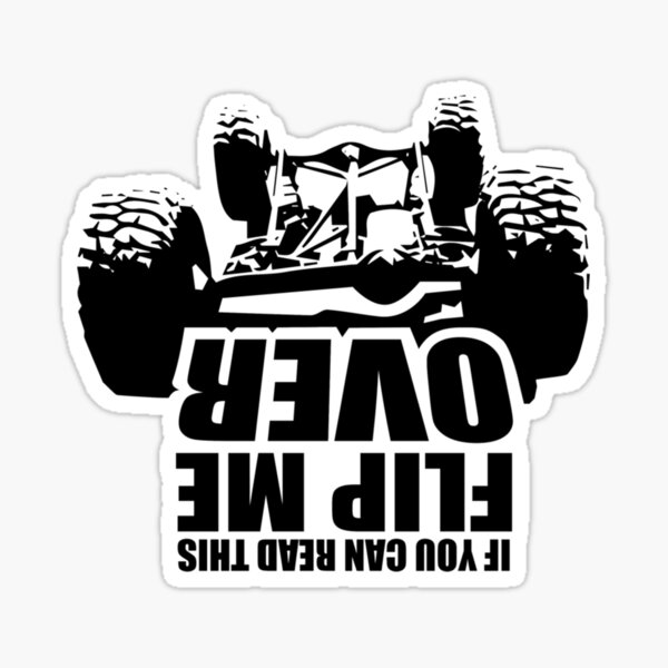 "If you can read this flip me over " Sticker for Sale by ...