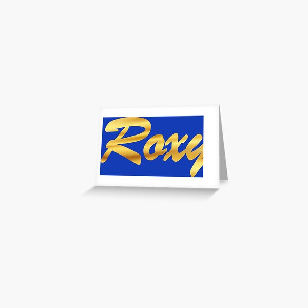 "Roxy: Female Dog Name Writing in Golden Calligraphy-" Greeting Card ...