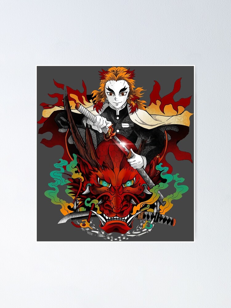"Flame Sword Master - Kyojur0 Flame Hashira" Poster for Sale by ...