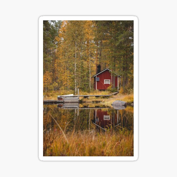 "Peaceful place with a red cabin in the middle of the Finnish ...
