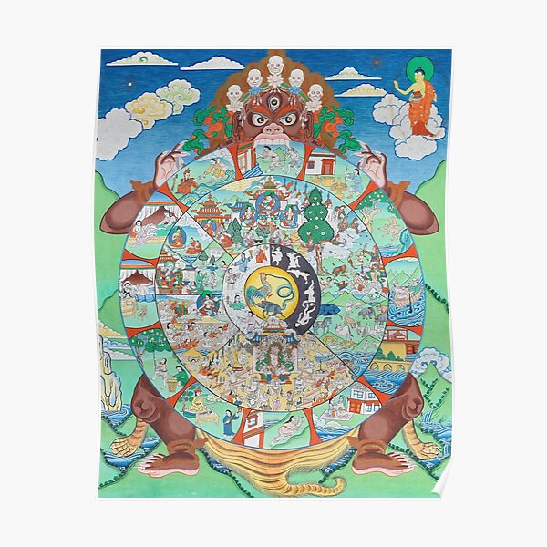 "Buddhist Wheel of Life Thangka Reincarnation Samsara Bhavacakra ...