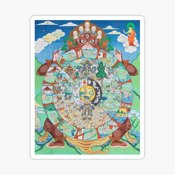 "Buddhist Wheel of Life Thangka Reincarnation Samsara Bhavacakra ...
