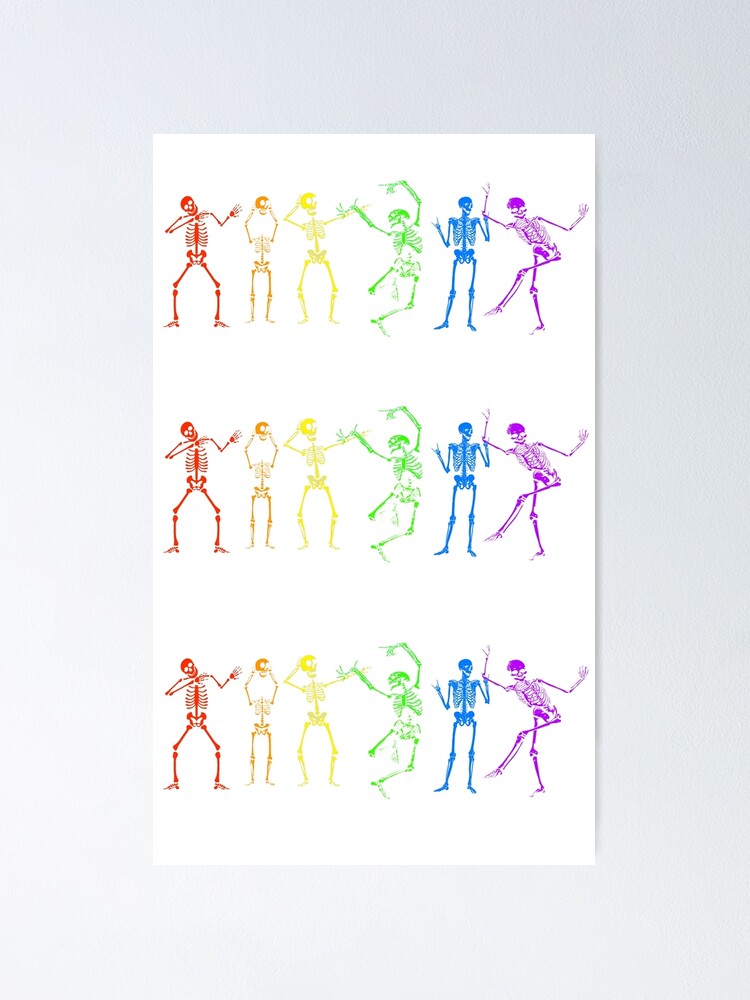 Multiple Lgbt Queer Dancing Halloween Skeletons Poster For Sale By Rmgee573 Redbubble