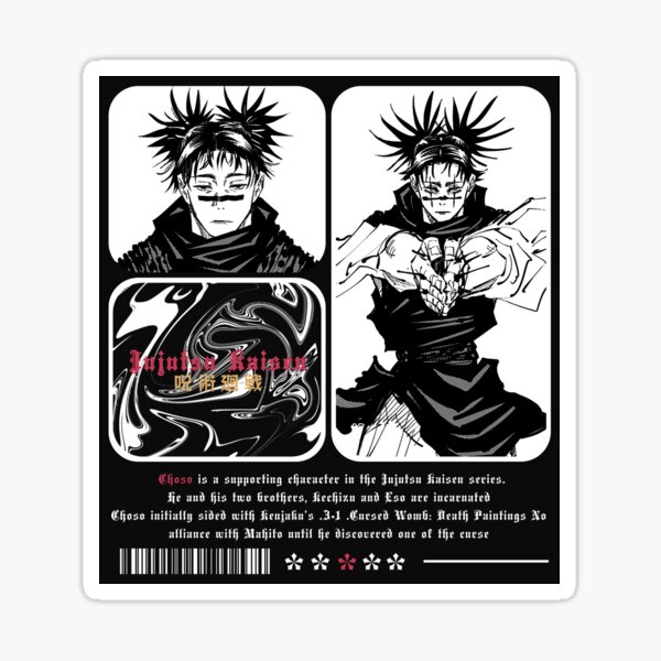 "Choso - Jujutsu Kaisen, Choso jjk" Sticker for Sale by Saghanime ...