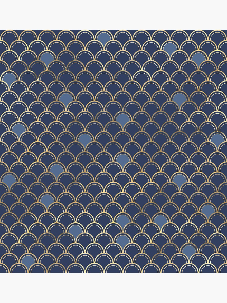 "Luxury Blue & Gold Mermaid Pattern " Sticker for Sale by GoDesign1 ...