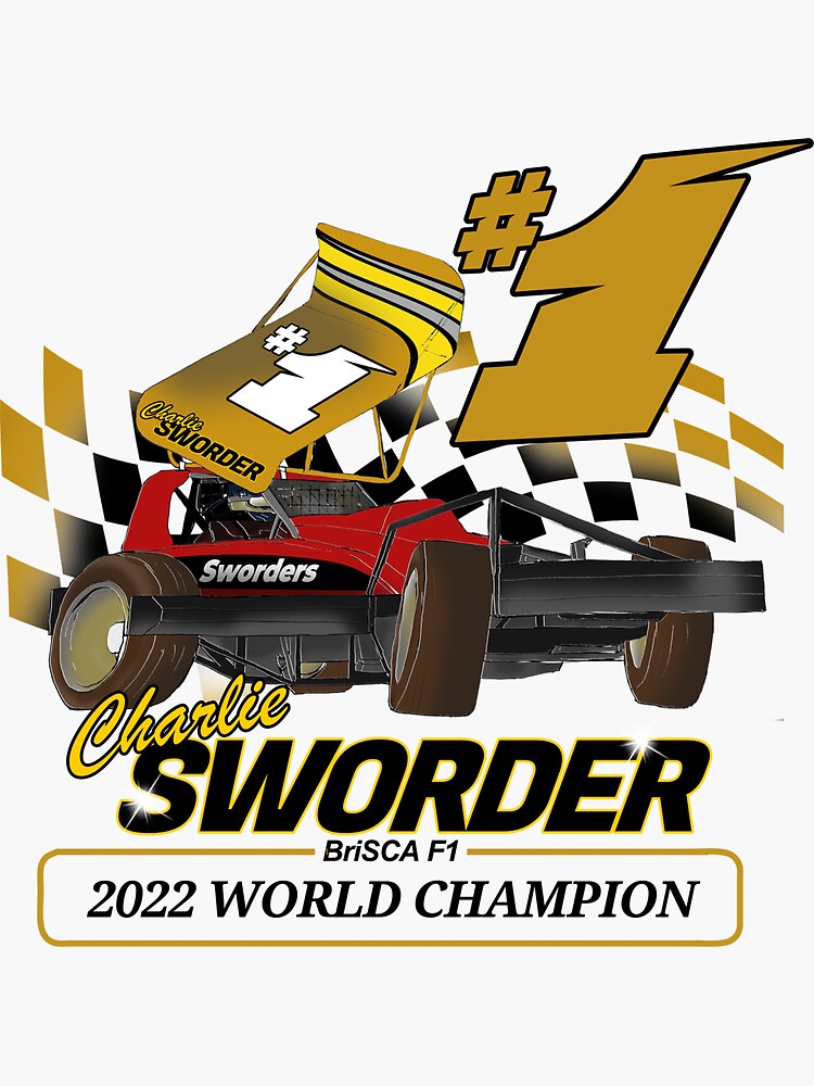 "1 Charlie Sworder World Champion 2022" Sticker for Sale by ...