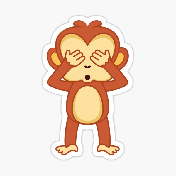 "Funny Monkey" Sticker for Sale by ArtPlot | Redbubble