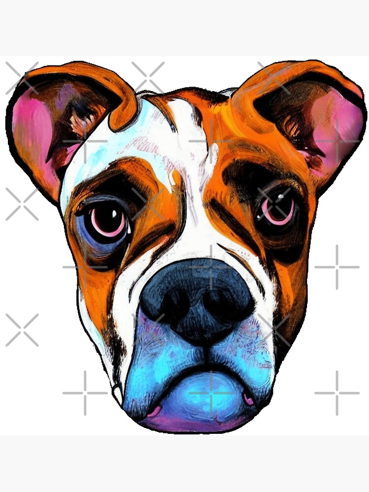 "Boxer head digital illustration" Poster for Sale by cluck-norris ...