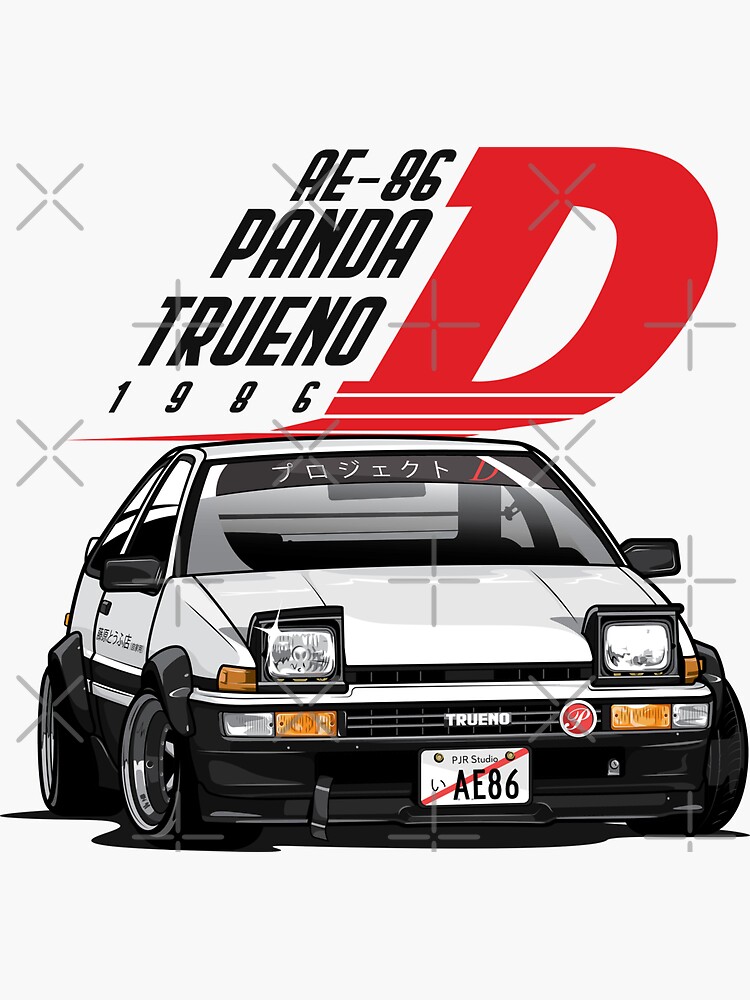 "Hachiroku Ae86 Tofu" Sticker for Sale by pjrstudio | Redbubble