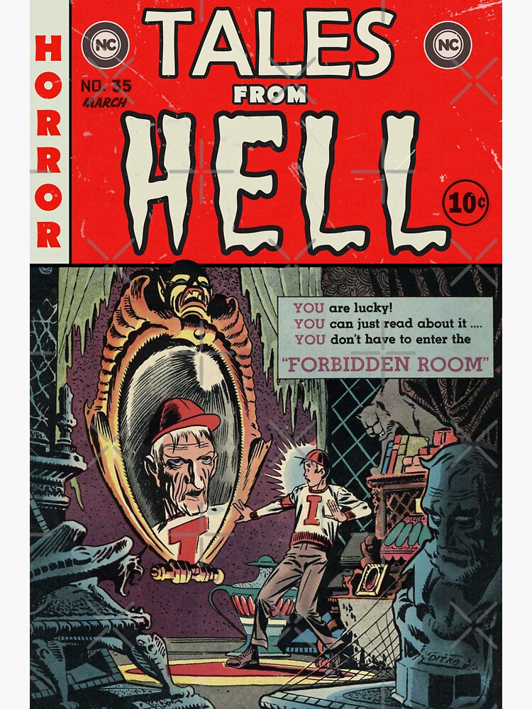 "Supernatural Comic Books Tales From Hell Horror" Sticker for Sale by simonbartlett | Redbubble