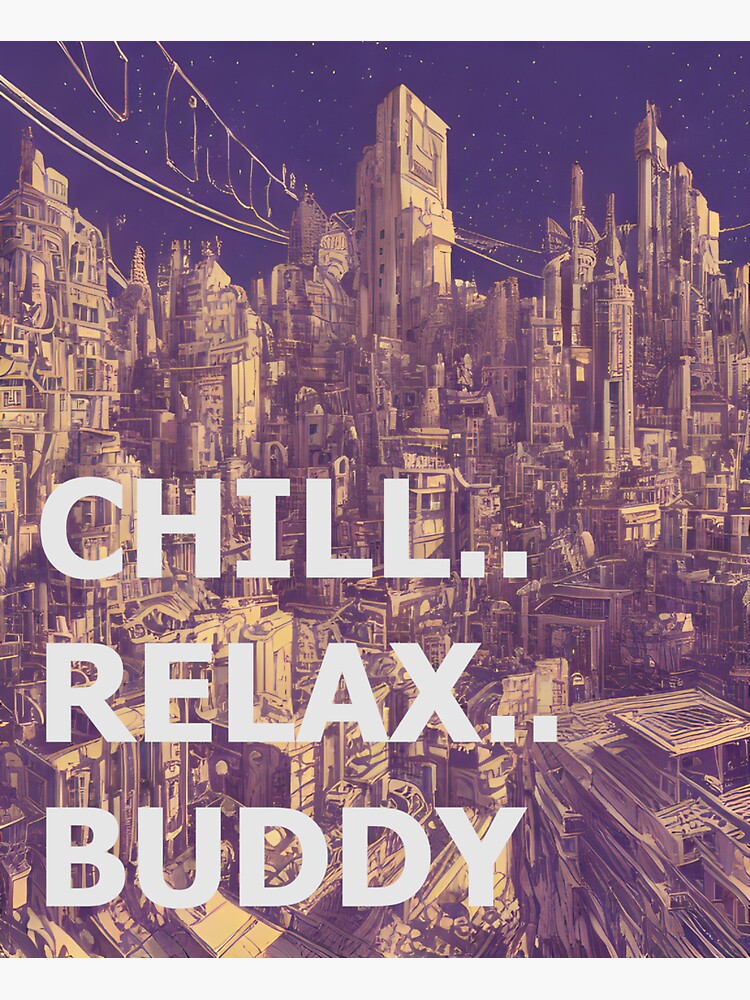 "Chill space." Sticker for Sale by Misterplankton | Redbubble