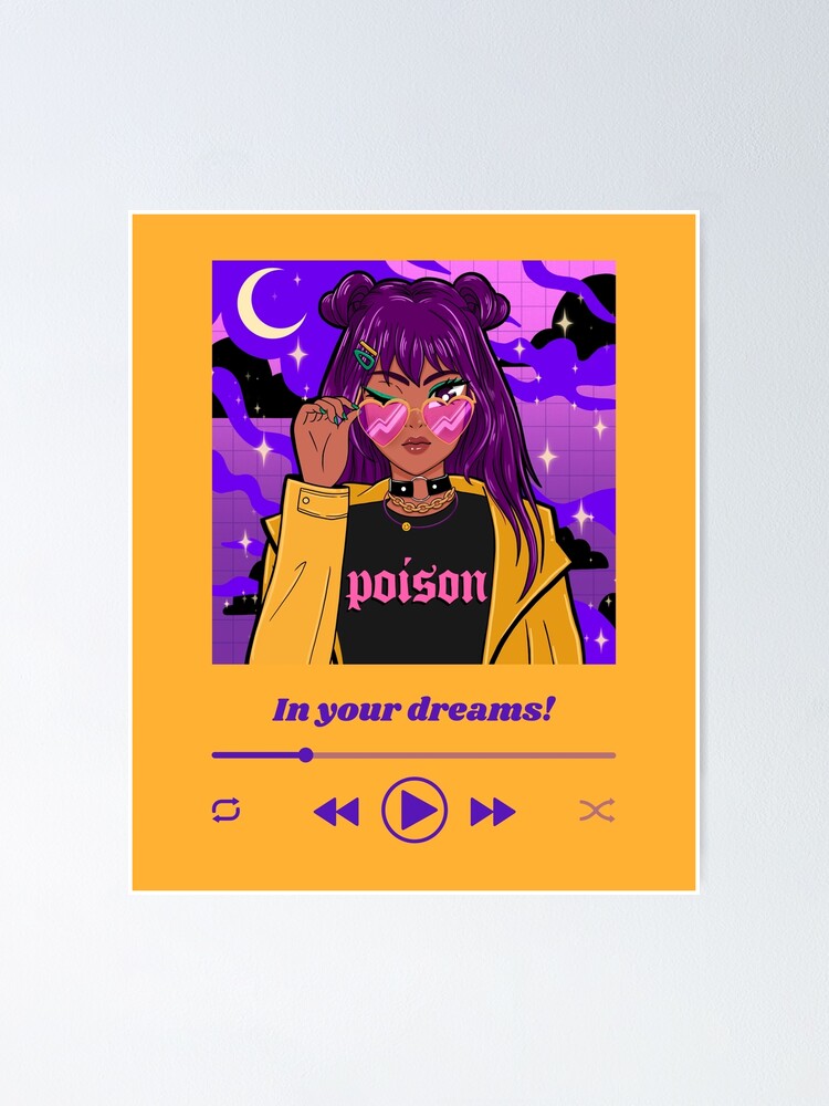 "Anime Media Player Cute Girl" Poster for Sale by Hussein99 | Redbubble