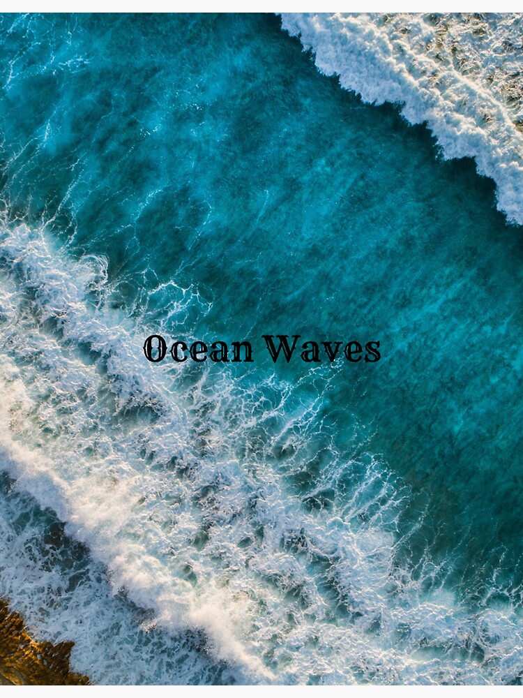 "Ocean Waves Design" Sticker for Sale by MerchGiants | Redbubble