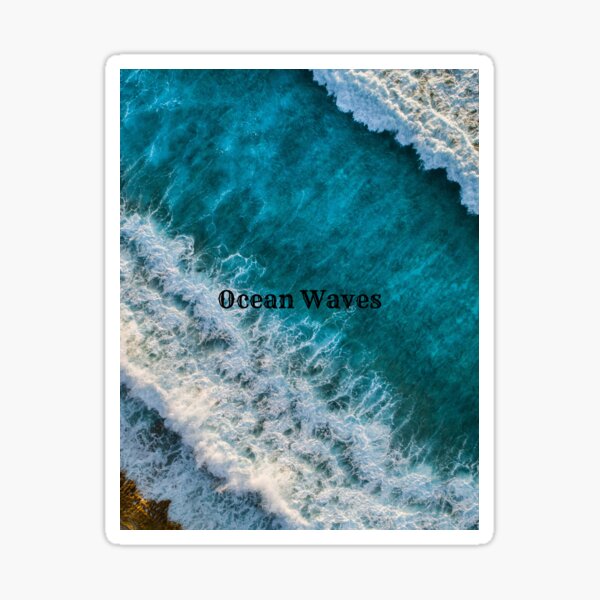 "Ocean Waves Design" Sticker for Sale by MerchGiants | Redbubble