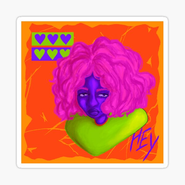 "Hey" Sticker for Sale by ScampMakes | Redbubble