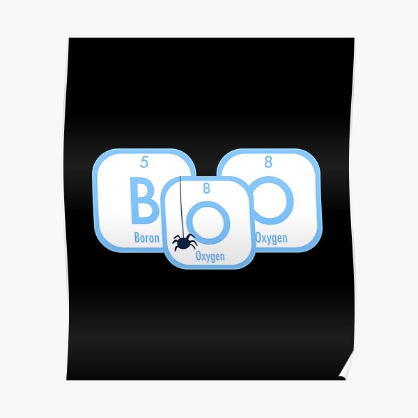 "Chemistry Boo Crew, Boron Oxygen Chemistry Halloween Design" Poster ...