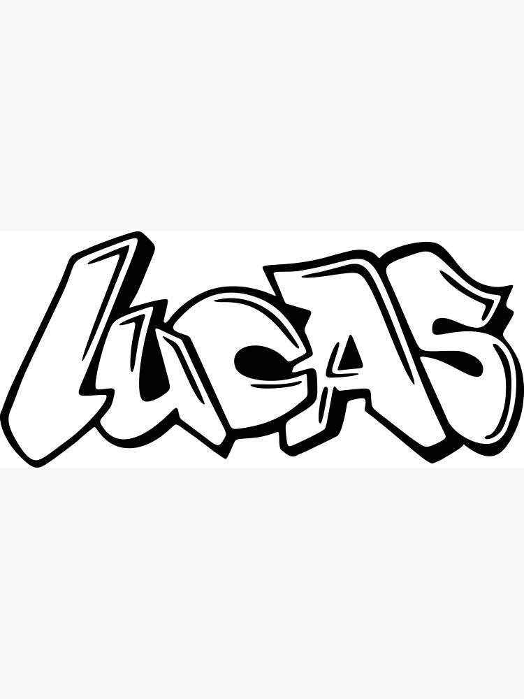 "Lucas - Graffiti Name Design" Poster for Sale by NameThatShirt | Redbubble