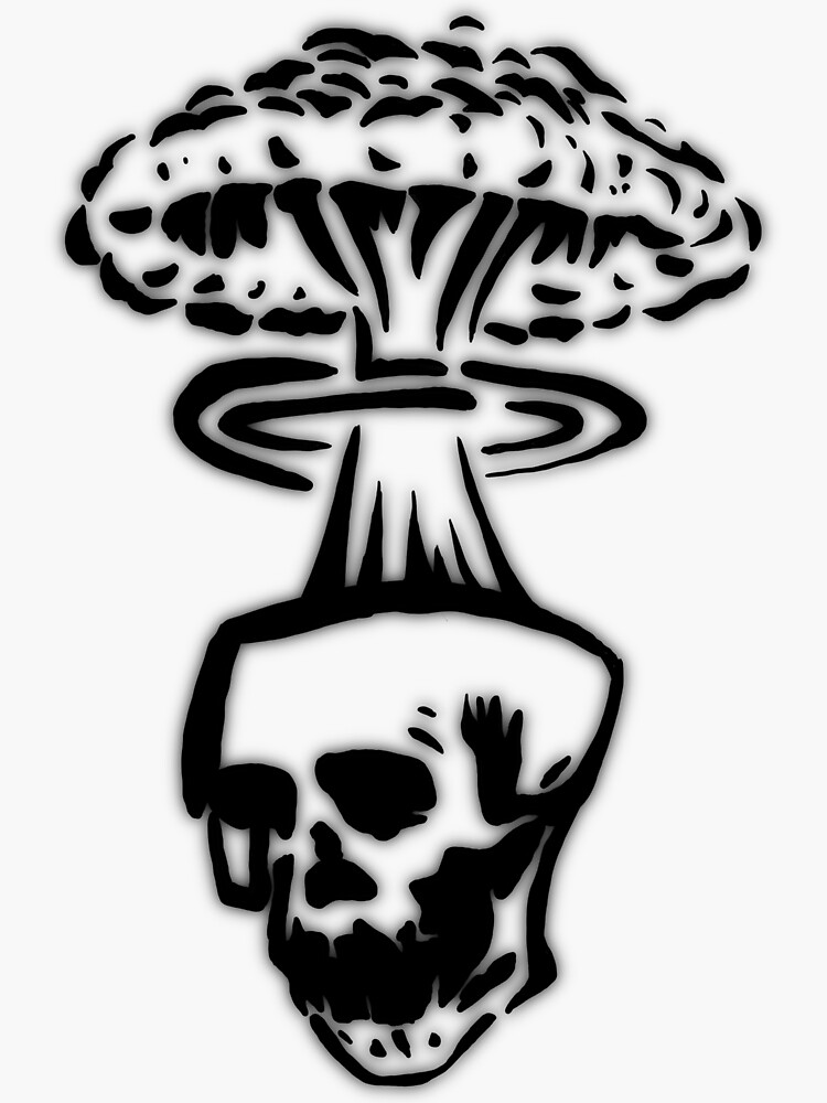 "Skull explosion sticker" Sticker for Sale by Soulescape | Redbubble