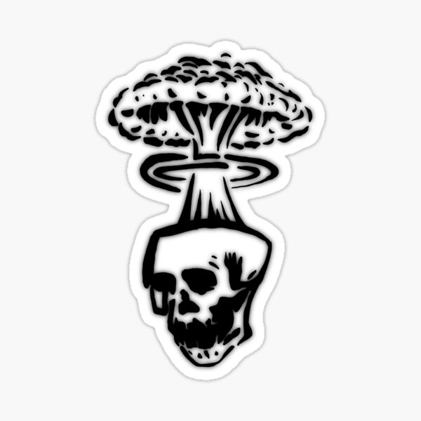 "Skull explosion sticker" Sticker for Sale by Soulescape | Redbubble