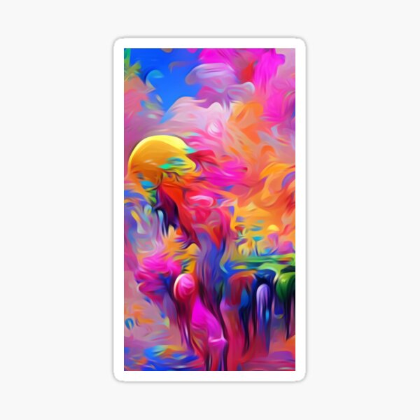 "Rainbow Abstract Art" Sticker for Sale by Subhankar09 | Redbubble
