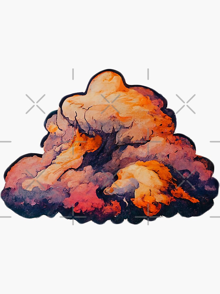 "Ash cloud" Sticker for Sale by Reijo12 | Redbubble