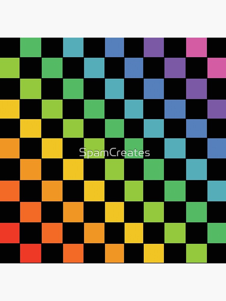 "Spam Creates Rainbow Checkers" Poster for Sale by SpamCreates | Redbubble