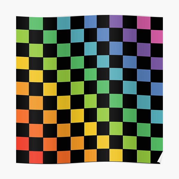 "Spam Creates Rainbow Checkers" Poster for Sale by SpamCreates | Redbubble