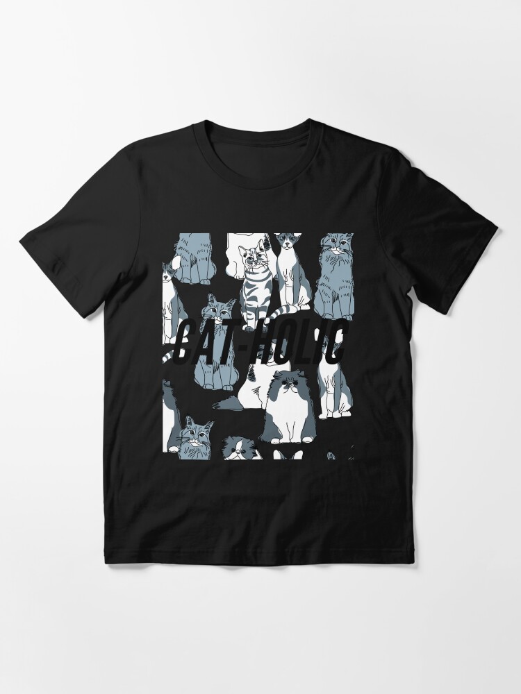 "Funny Cat-Holic T-Shirt" T-shirt by DSweethearts | Redbubble