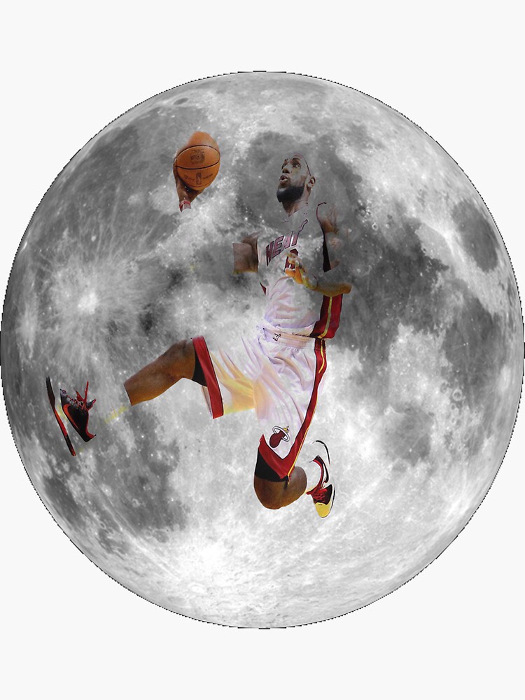"cleveland-lebron james- Basketball-Moon" Sticker for Sale by ...