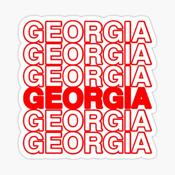 "georgia" Sticker for Sale by ClaireSchulist | Redbubble