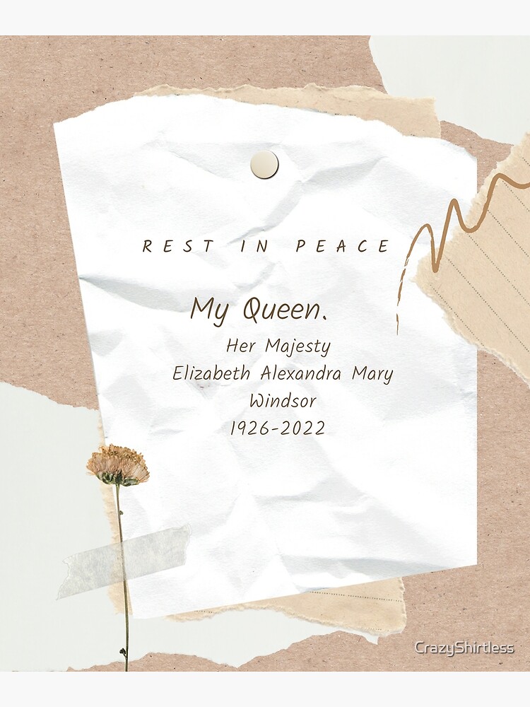 Queen Elizabeth Ii Tribute Poster For Sale By Crazyshirtless Redbubble