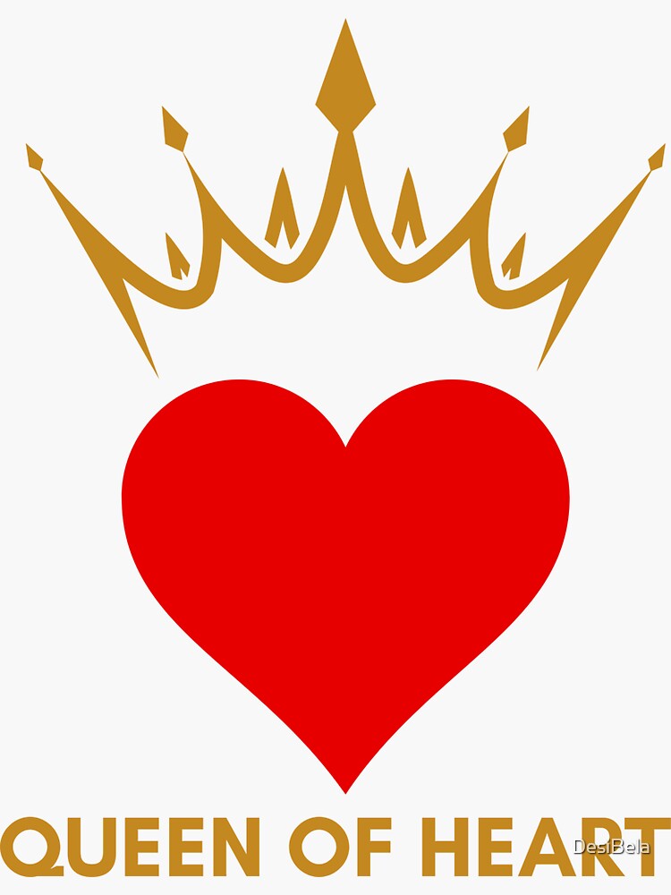 "qoh Queen of Heart New" Sticker for Sale by DesiBela | Redbubble