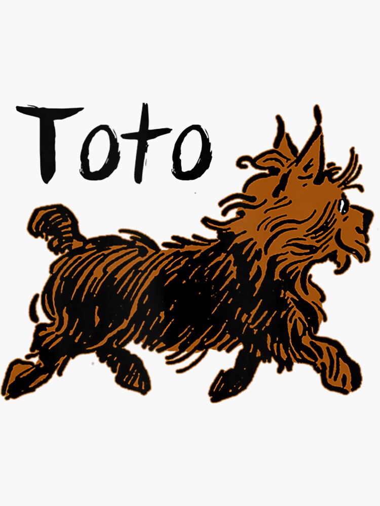"Retro Toto Wizard of OZ Dog Shirt Art Design-Funny Fairytale" Sticker ...