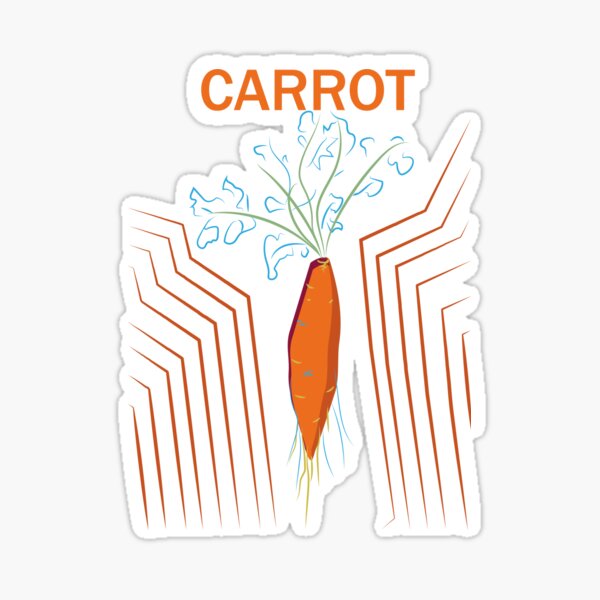 "graphic drawing of a carrot" Sticker for Sale by VLesia | Redbubble