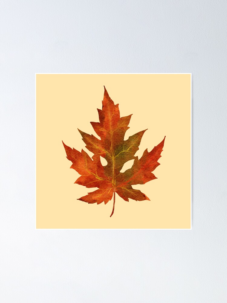 "fall leaf" Poster for Sale by lunidesign | Redbubble