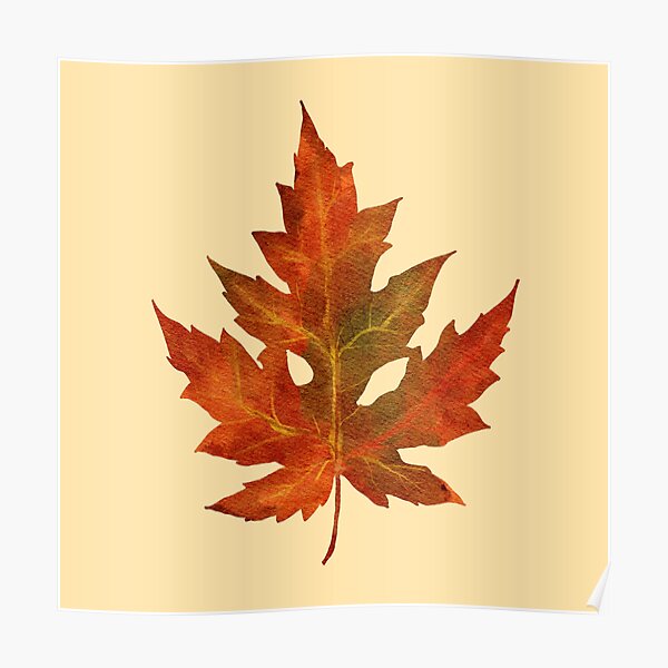 "fall leaf" Poster for Sale by lunidesign | Redbubble