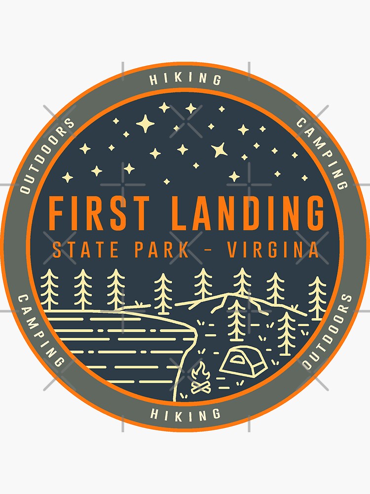 "First Landing State Park Sketch Logo" Sticker for Sale by VanyaKar ...