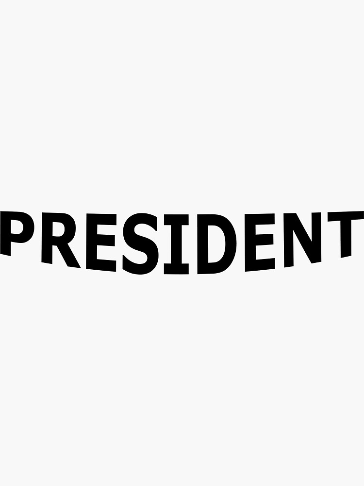 "President logo" Sticker for Sale by minimalstore2 | Redbubble