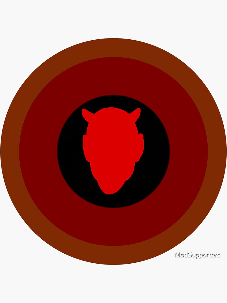 "Red Devil Head halloween Retro design" Sticker for Sale by ...