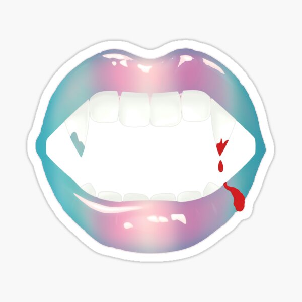 "Transgender LGBT Flag Vampire Fangs" Sticker for Sale by rmgee573 ...