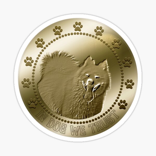 "Samoyed, Dog, Coin" Sticker for Sale by JollyMarten | Redbubble
