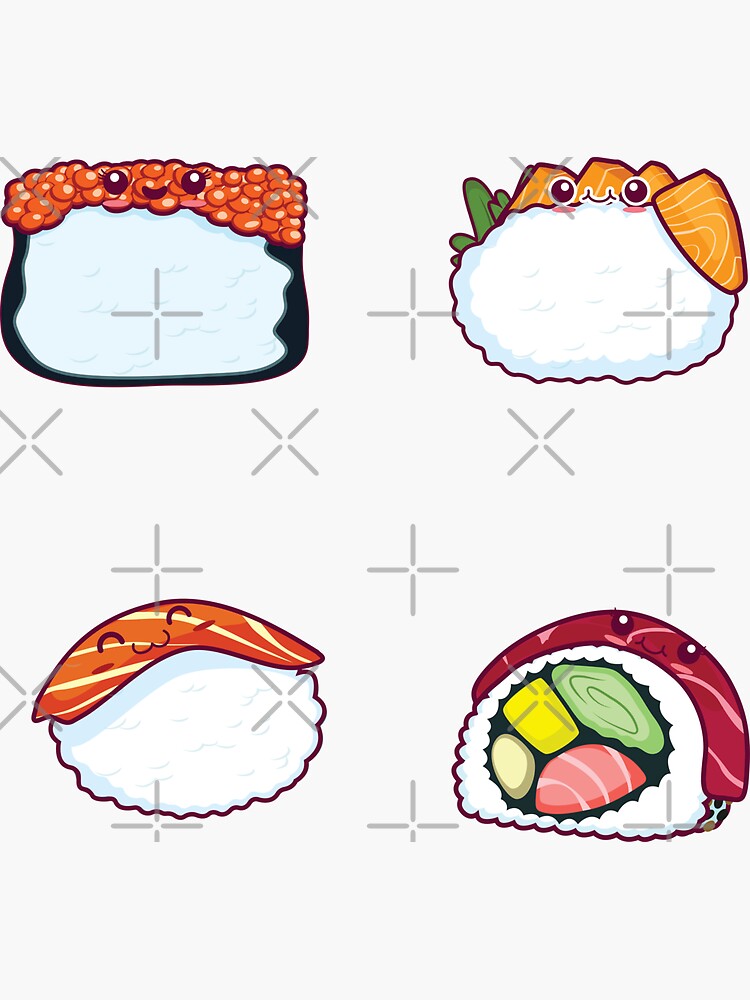 "Cute Sushi " Sticker for Sale by Ordinarytees | Redbubble