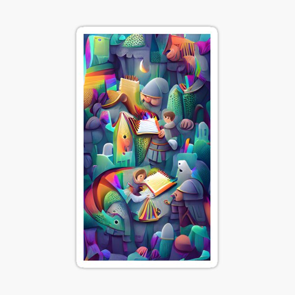 "Kids Kingdom" Sticker for Sale by GinkoMestreZen | Redbubble