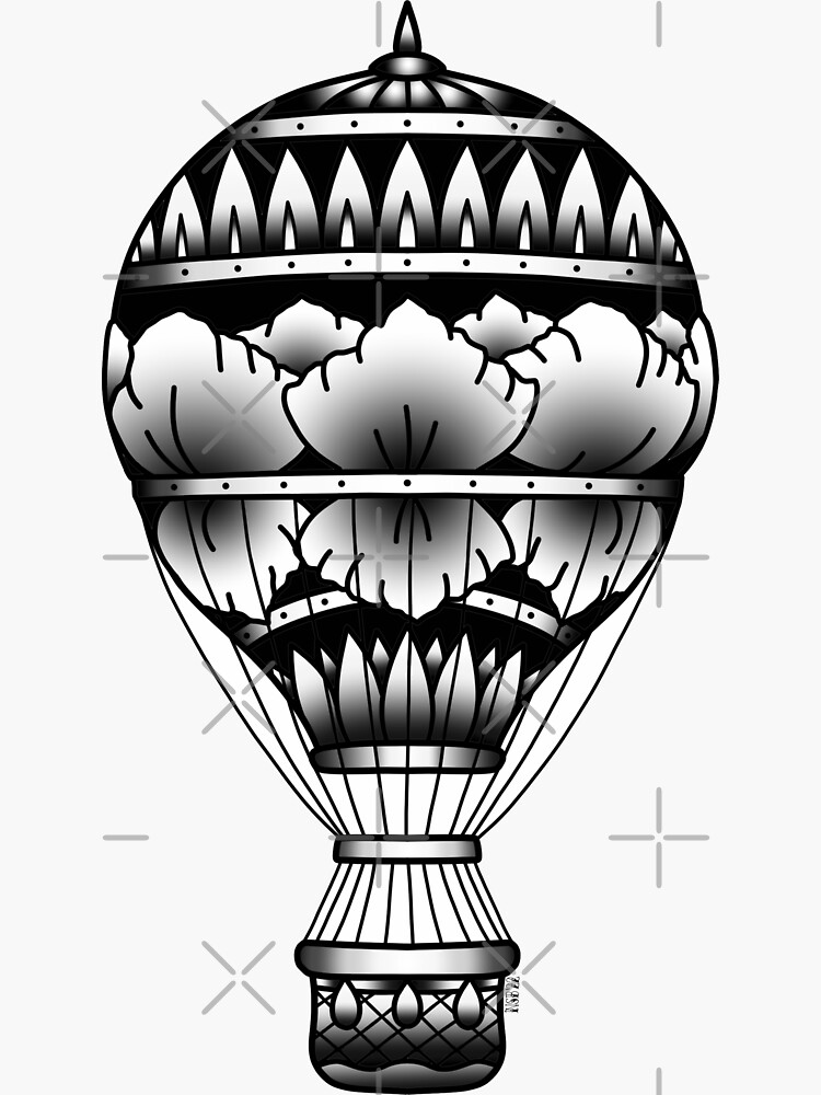 Traditional Hot Air Balloon Tattoo